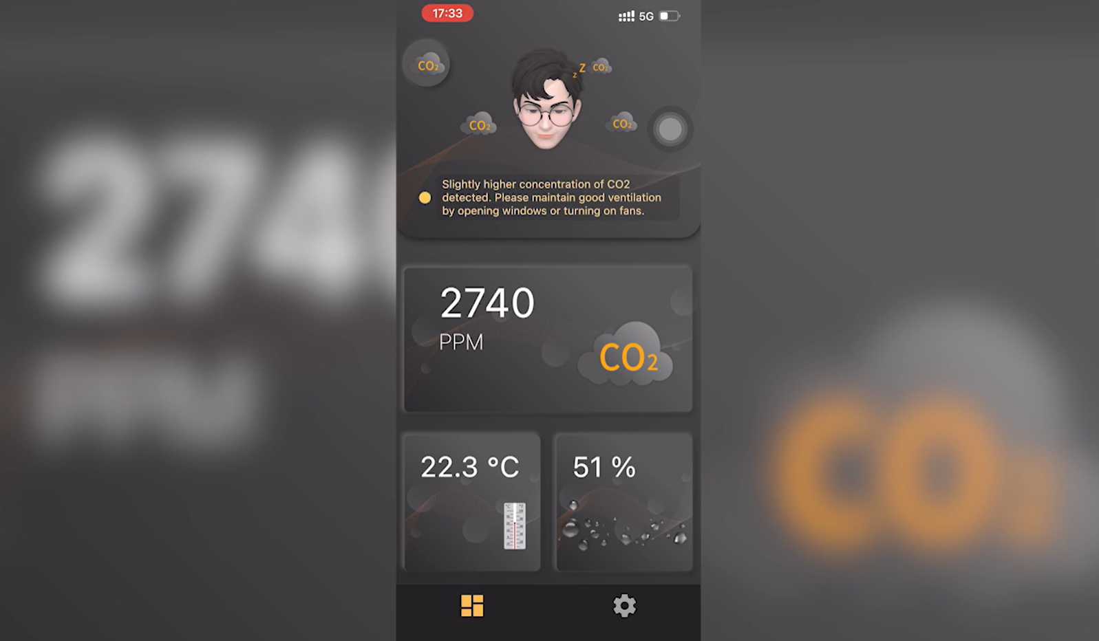ASUKA Wi-Fi Cloud Portable Air Quality Monitor